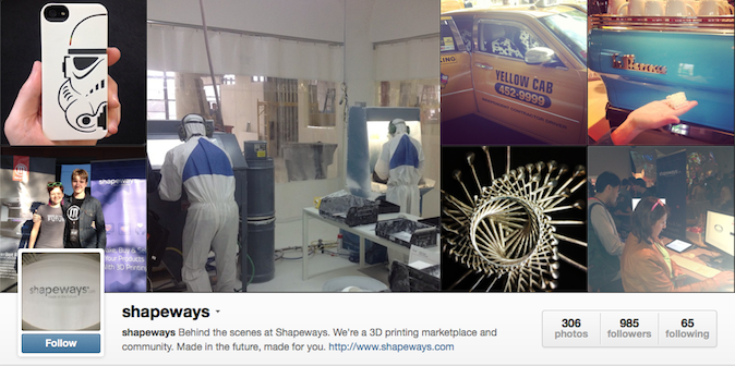 Follow Us for Images from Behind the Scenes at Shapeways on Instagram ...
