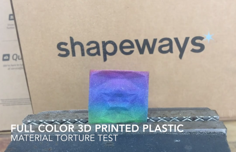 Full Color Plastic 3D Print Material Torture Test Video - Shapeways Blog